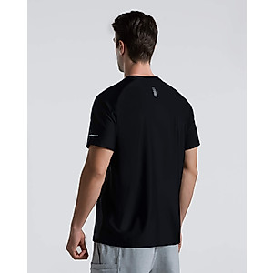 Men's Cooling Ice Silk Running Shirts Quick Dry Short Sleeve Athletic Gym T-Shirts UPF 50+ Outdoor Workout Tshirts Black