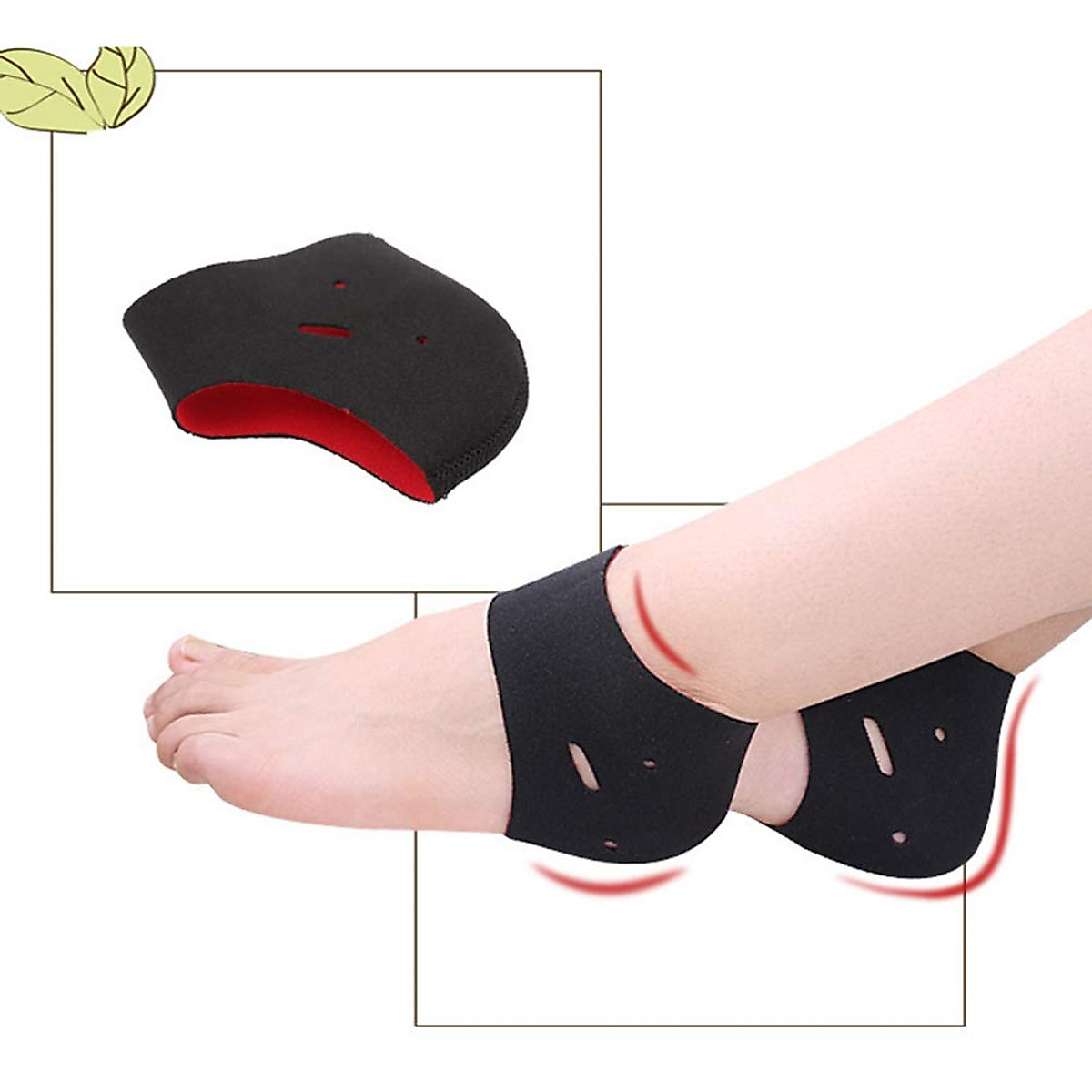 2Pcs Night Splint Ladies Socks Heel Pads for Women Ankle Injury Brace Plantar Brace for Women Mens Insoles wrap Brace Protective case Protective Gear