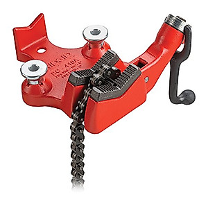 RIDGID 40195 Model BC410 Top Screw Bench Chain Vise, 1/8-inch to 4-inch Bench Vise & MaxxHaul 80356 Hitch Mount Vise Plate/Holder (with Adjustable Height)