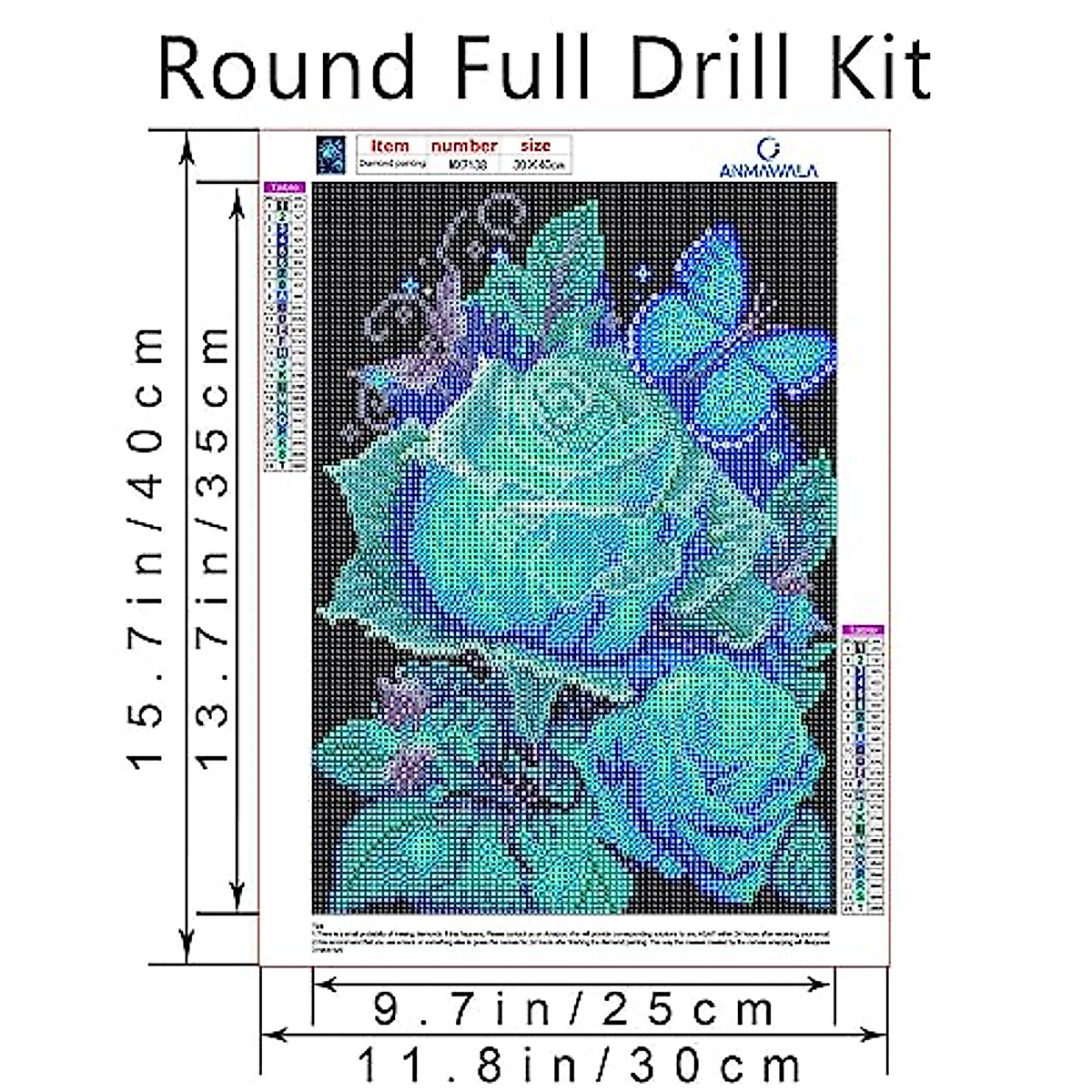 Anmawala Diamond Painting Kits for Adults,Diamond Art Kit Full Drill,5D Paint with Diamond for Wall Decor, Gift.