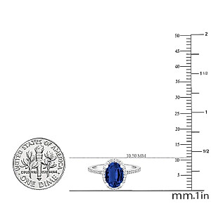 Dazzlingrock Collection 8X6 mm Oval Peridot & Round White Diamond Ladies Bridal Halo Ring, 10K White Gold, Size 7