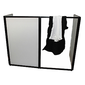 ProX XF-4X3048 DJ FACADE 4x Black Collapse and Go Facade Panels with Carry Bag, Black & White Scrims