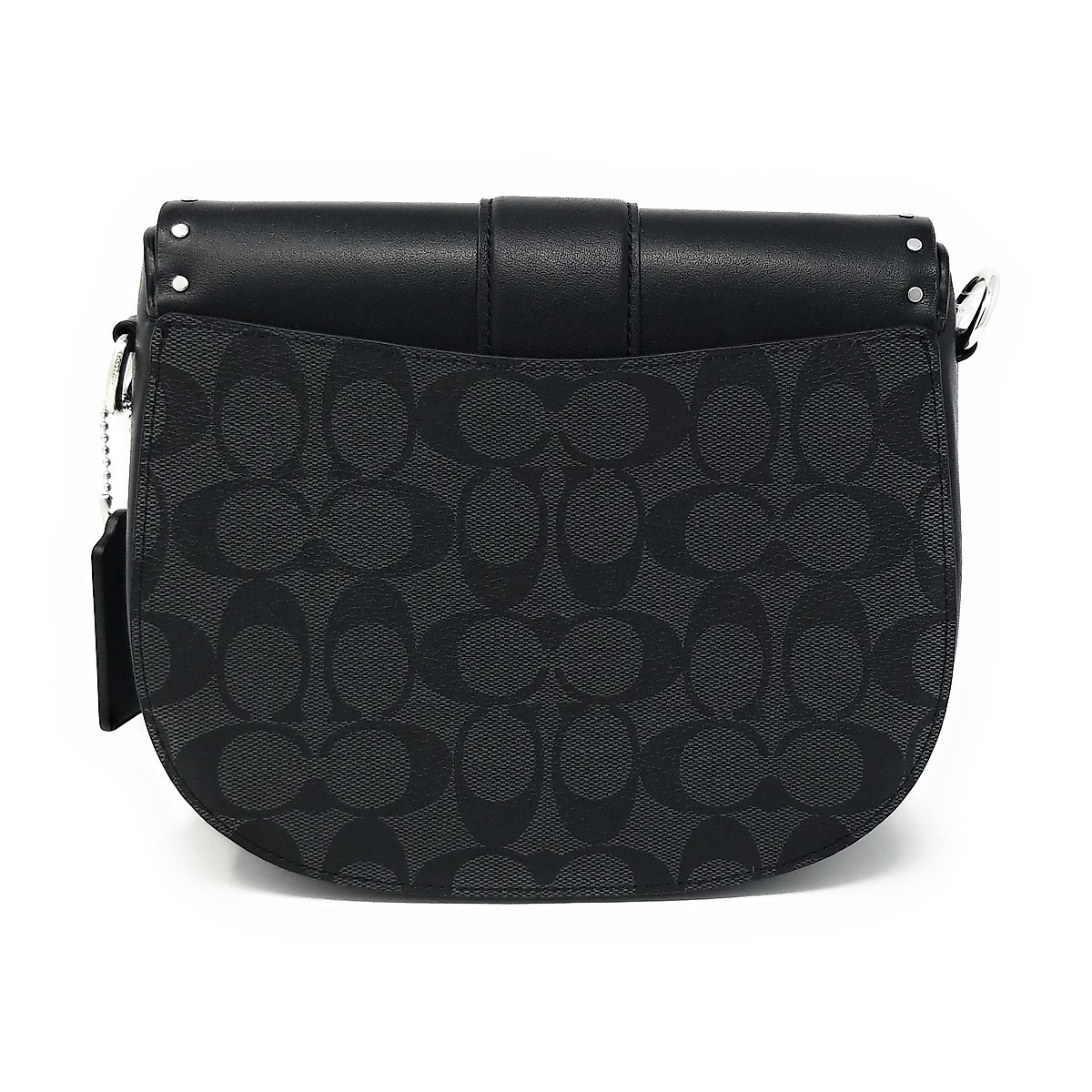 COACH Women's Georgie Saddle Bag (Black Graphite)