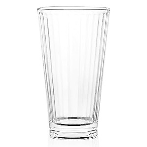 Gibson Home Clearview Stripes 12 Piece Embossed Glass Dinnerware Set