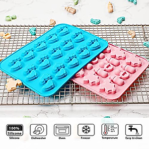 Webake Baby Feet Mold Baby Onesie Baby Bottle Pacifier Molds, Bite Size Silicone Chocolate Candy Molds Gummy Mould for Baby Shower Party Cake Decoration Cupcake Topper