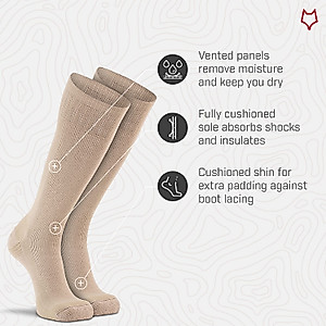 Fox River Standard Stryker Heavyweight Military Mid-Calf Socks, Beige, Large