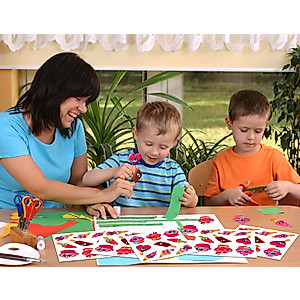 FaCraft 216PCS Valentine's Day Stickers for Kids,Sweet Cupcake Ice Cream Dessert Stickers Funny Valentines Day Labels Sticker for Envelopes Cards Scrapbooking Valentine's Decorations