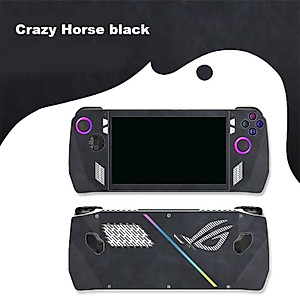 Protective Skin Sticker for ROG Ally, Leather Made Anti Fingerprint Scratch Resistant Cover for ROG Ally Gaming Handheld Accessories (Vegan Leather Pure White)