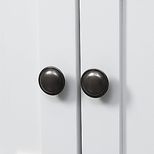 SSLine Bathroom Sink Cabinet,Bathroom Vanity Cabinet with 2 Doors and Shelf,Pedestal Sink Bathroom Vanity Cabinet Space Saver Organizer (White)