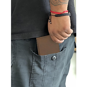 LaserGram Faux Leather Bi-Fold Wallet, Baseball Ball, Personalized Engraving Included (Rustic with Gold)