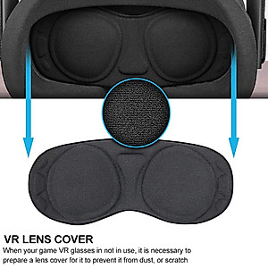 Hemobllo VR Lens Cap 1pc Vr Lens Protection Lens Protector Virtual Reality Lens Case Vr Lens Cover Black Vr Gaming Cover for Lens Sponge Cover Vr Lens Accessory