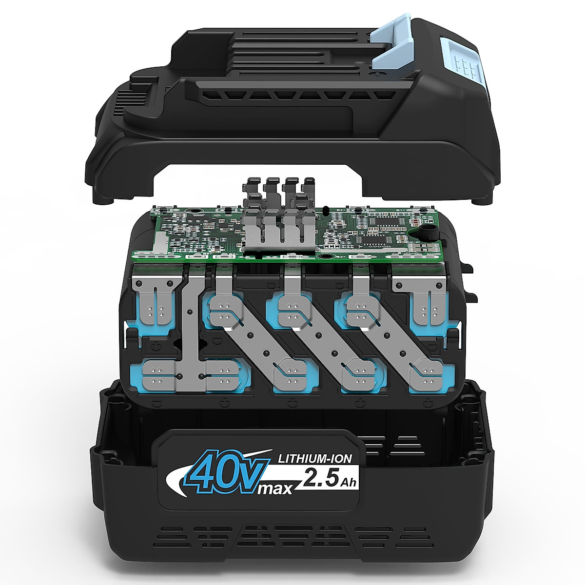 Rocivic Replace for Makita 40V Battery BL4025 2500mAh, Compatible with Makita 40 Volt max XGT Cordless Tools and 40 Volt Battery Charger
