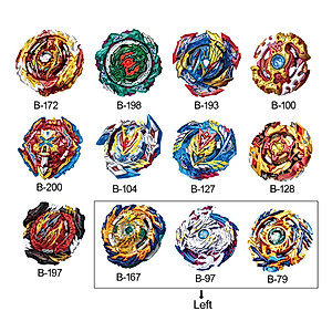 Battling Top Beys Game 12 Spinning Tops 3 Launchers Blade Gyro Game with Storage Box Gift for Kids,Boys