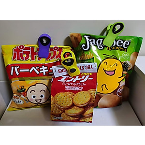 9Pcs Chip Bag Clips Magnetic Refrigerator Clips - Multicolored Food Sealing Clips, Food Clips use for Food and Kitchen Storage, Chip and Snack Bag Clips, Fun Fridge Clips