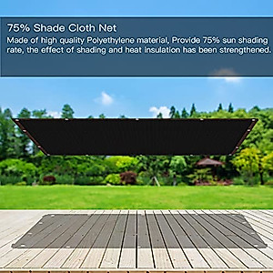 Garden 70% Shade Cloth,Sunblock Shade Cloth Black Shade Cloth Resistant Sun Shade Cloth,Garden Black Sun Shade Cloth for Plants Greenhouse Patio Vegetables Dogs Outside (9.8 x 13.1 Ft)