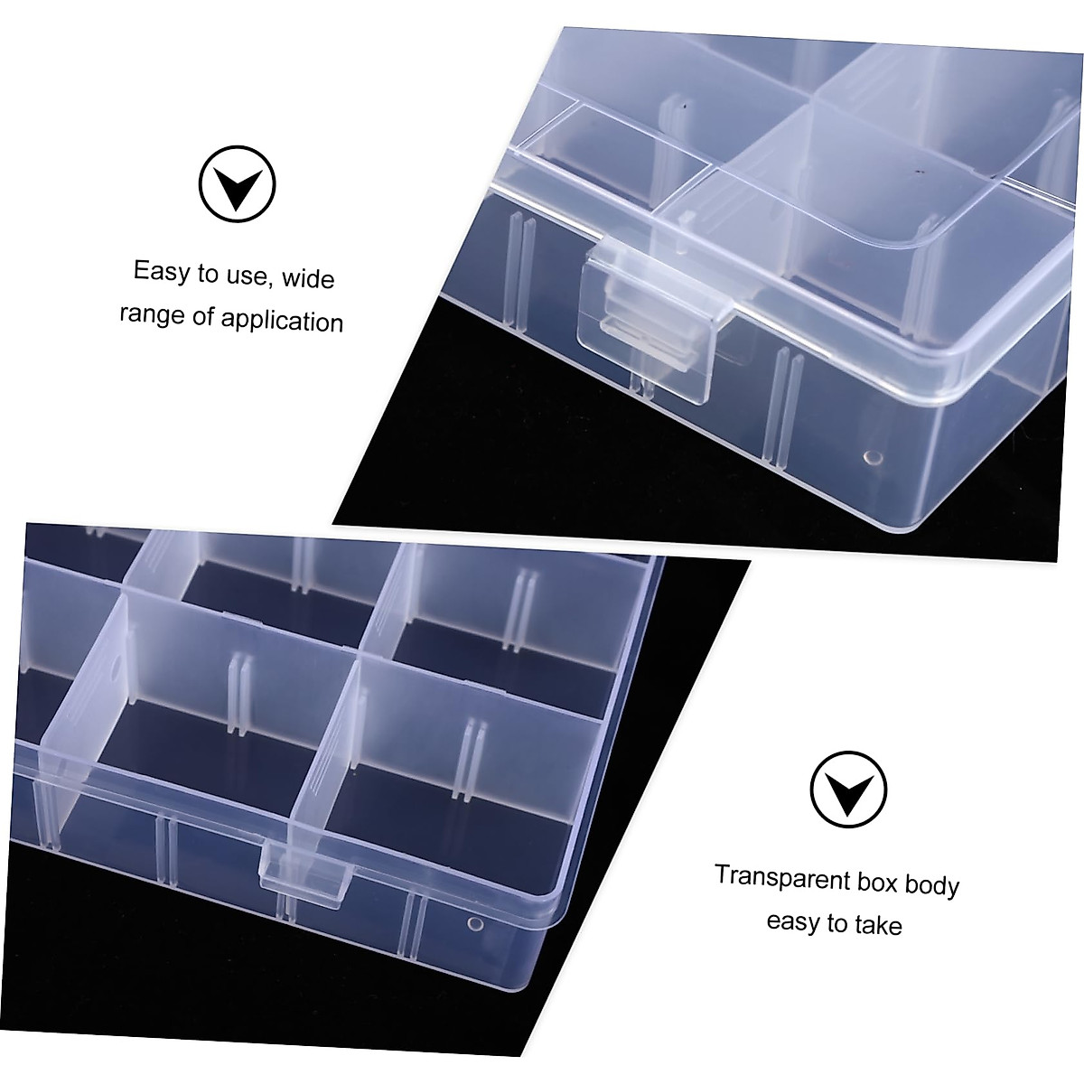 Cabilock 6 Pcs Detachable Storage Box Jewelry Organizer for Necklaces Earring Holder Case Storage Container with Dividers Jewelry Organizer Tray Pp Plastic Multifunction Stud Box