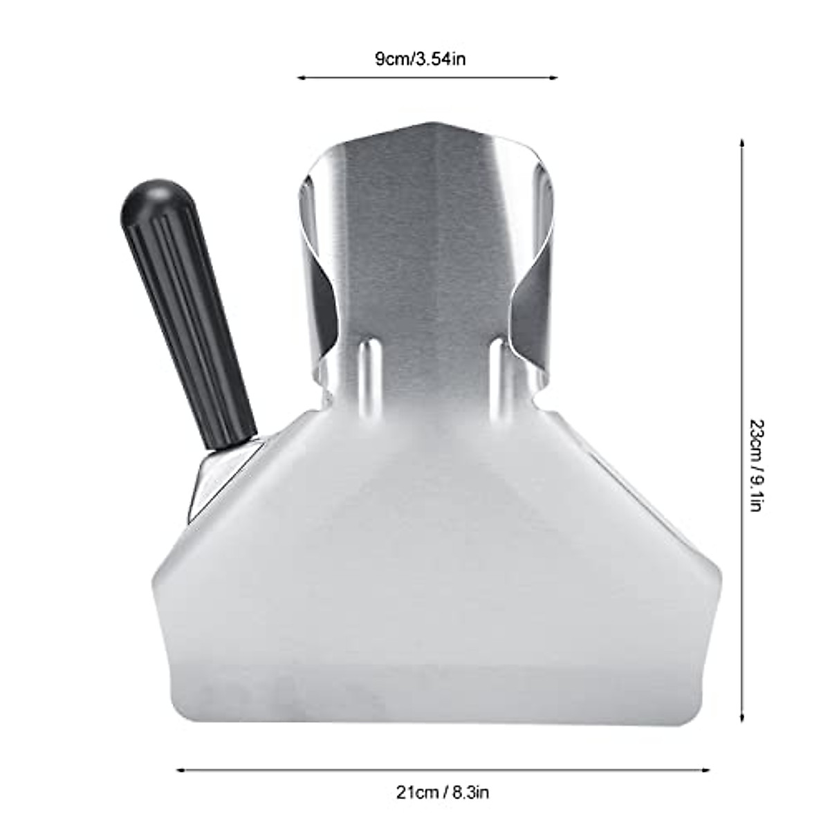 Multifunctional Kitchen Thickened Stainless Steel French Fries Shovel French Fries Bagging Spoon, Open Design For Easy Access Surface Non Slip Detachable Seamless One Piece Durable