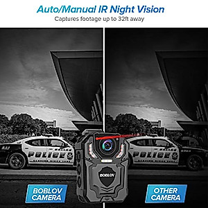 BOBLOV T5 32GB 1440P Body Camera with Audio Recording,Built-in SD Card, Two Batteries with Dock, Wearable Police Body Camera for Law Enforcement, Night Vision, File Protection