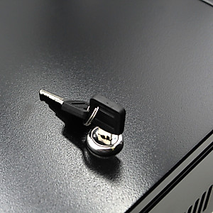 Electriduct 2U Wall Mount Rack Enclosure Network Cabinet Solid Door Black Powder Coated Steel with Lock