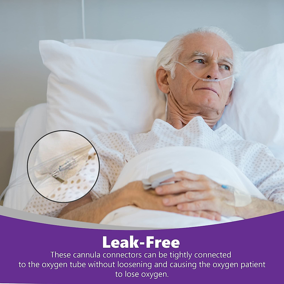 Oxygen Tubing Swivel Connector 10 Pack - Original Connector's 10 PCS Cannula Connectors, Oxygen tubing connectors Oxygen Hose connectors Avoid Tube Tangles Male to Male…