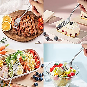 Cibeat Dinner Forks, 12 Pcs Forks, Premium Food Grade Stainless Steel Silverware Forks, Table Forks, Flatware Forks, Mirror Finish & Dishwasher Safe, Use for Home, Kitchen or Restaurant