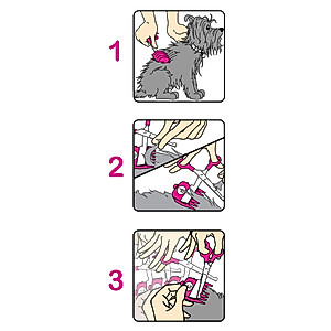 SCAREDY CUT Silent Pet Grooming Kit for Dog, Cat and All Pet Grooming - A Quiet Alternative to Electric Clippers for Sensitive Pets (Right-Handed Pink)