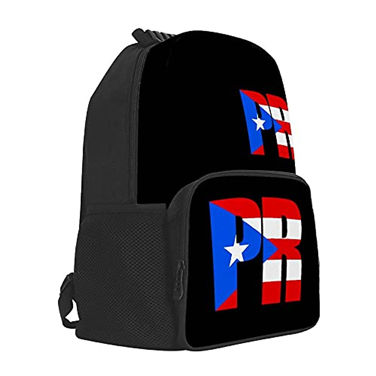 Puerto Rican Flag 16 Inch Backpack Laptop Shoulder Bag Casual Daypack For Book Shopping traveling camping