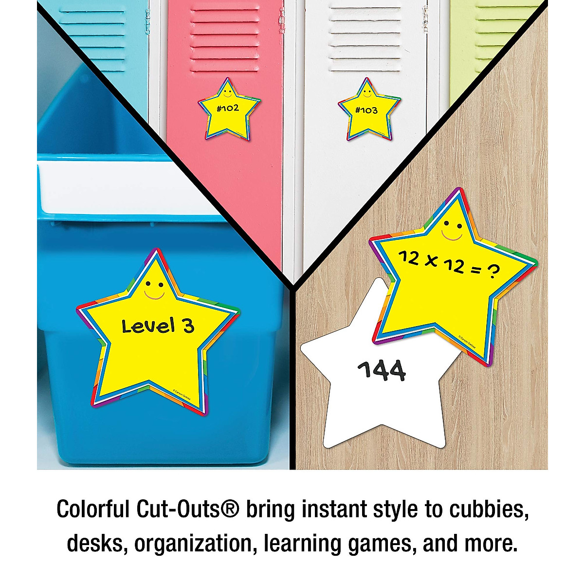Carson Dellosa Star Cutouts, 36 Star Cutouts for Bulletin Board and Classroom Décor, Elementary Classroom Decor, Clasroom Cutouts, Star Cut-Outs, Cutouts for Classroom Bulletin Board Decorations