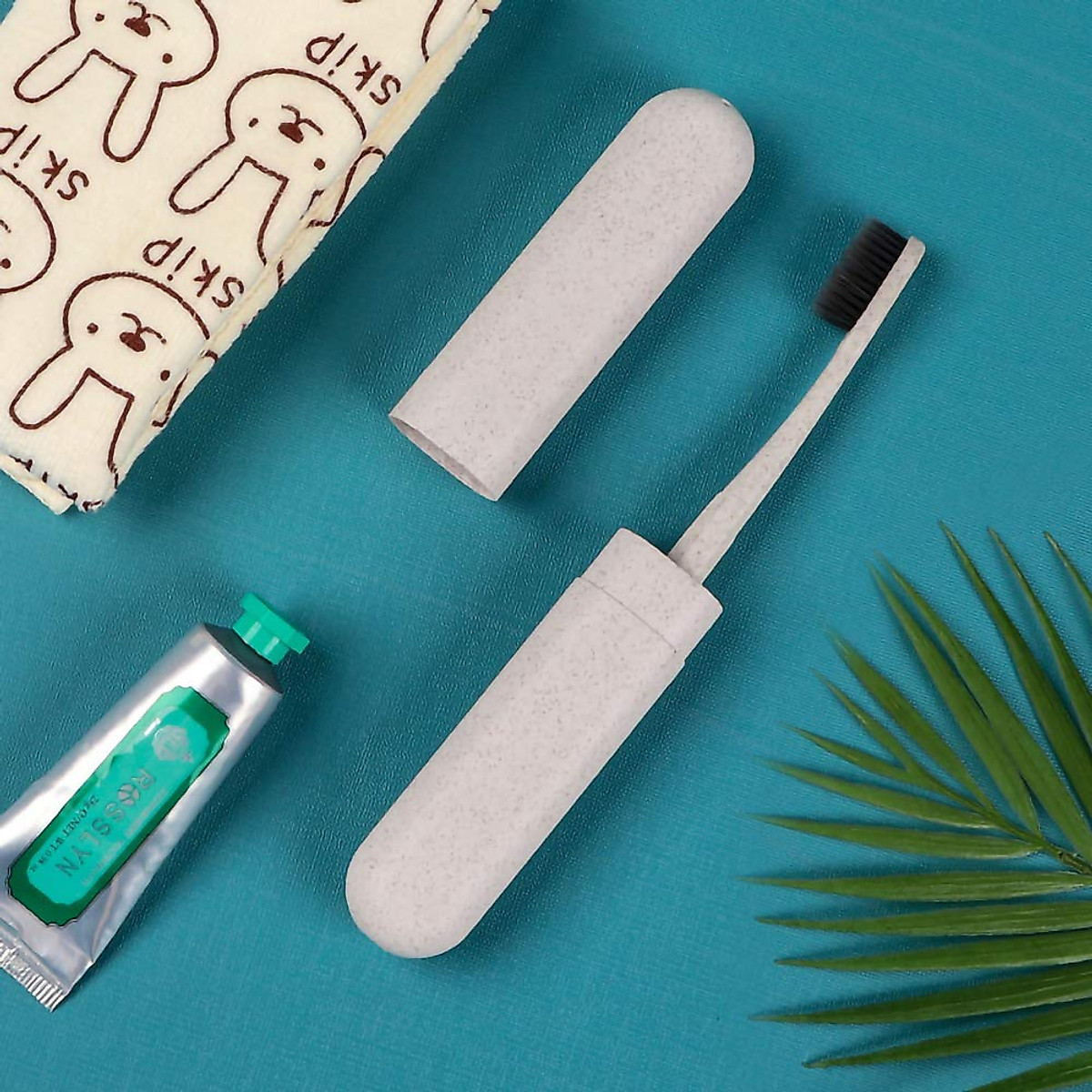 Travel Toothbrush Case Plastic Portable Toothbrush Holder for Travel, Business, Home, Camping, School(2 Pcs, Yellow)