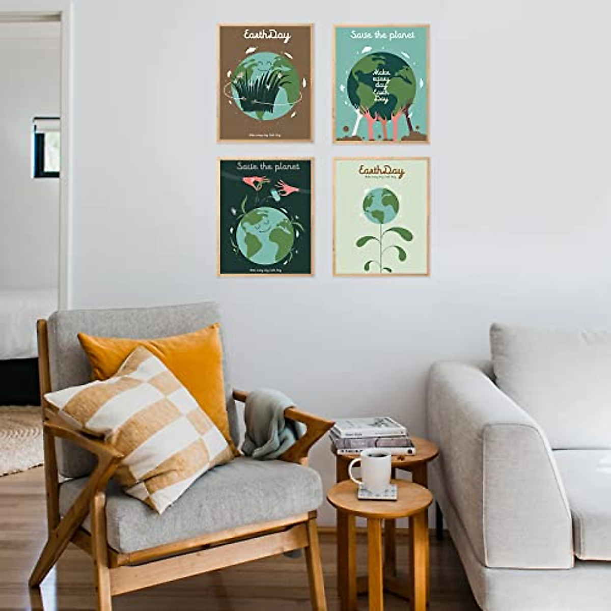 Save the Earth Art Poster | Environment Environmental Art Print Environmental Awareness for Kids, Save the Earth Print, Motivational Poster, Earth Day Print, Eco Activist Art (Save the Earth, 8X10inch Unframed)