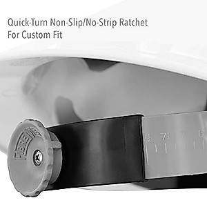 Fibre-Metal by Honeywell E1RW Supereight Thermoplastic Full Brim Hard Hat with 8 Pt. Ratchet Suspension, White