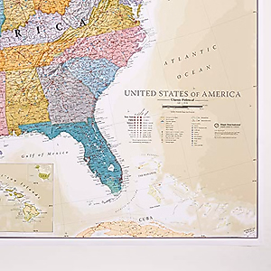 Maps International Giant Classic USA Mega-Map - Map of The United States Poster - Front Lamination - 46 x 80