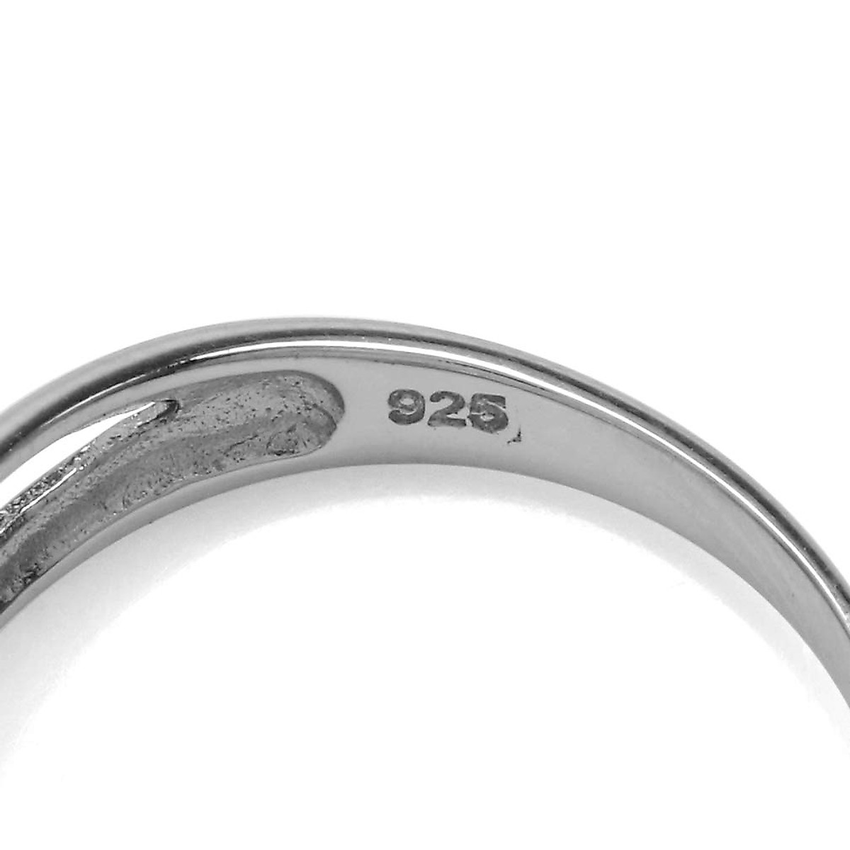 Silvershake White Gold Plated 925 Sterling Silver Celtic Triquetra Knot Ring Size 6