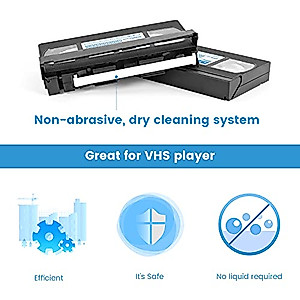 Reshow VCR Head Cleaner/VHS Head Cleaner - VHS Video Head Cleaner for VHS/VCR Players Dry Technology No Fluid Required