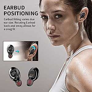 Bluetooth 5.0 Wireless Earbuds,Deep Bass Sound 15H Playtime IPX5 Waterproof Earphones Call Clear with Microphone in-Ear Stereo Headphones Comfortable for iPhone, Android 29