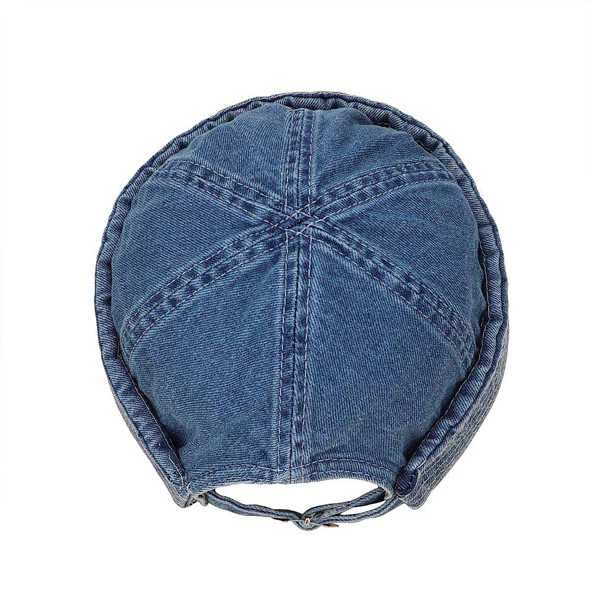 Washed Denim Docker Beanie Hat Adjustable for Men Women Brimless Cuffed Hat Skullcap Watch Cap