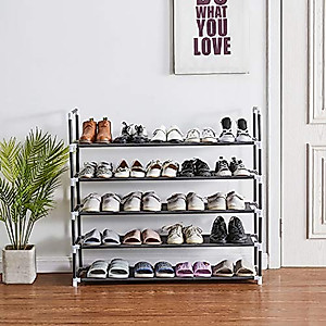 Shoe Rack, 25 Pairs, 5 Tiers Shoe Organizer, Shoe Racks for Closets, Shoe Organizer for Closet, Closet Shoe Organizer, Shoe Rack Organizer, Shoe Rack 25 Pairs, Tall Shoe Rack, 38"Lx12"Wx35"H