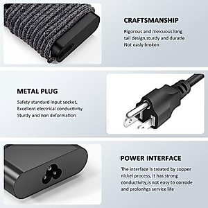 Slim 90W 65W USB-C Charger for Dell Laptop Charger : Dell XPS 13 9365 9360 9370, Latitude 5520 5420 3400 3500 5289 5300 2in1 7400 2in1,Inspiron 16 7620 2-in-1/14 7420 LA90PM170 DA90PM170