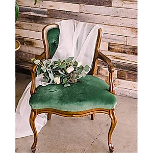 YJKIS White Chiffon Table Runner 27x120 Inches Rustic Sheer Runner Bridal Wedding Party Decorations Romantic Wedding Table Runner