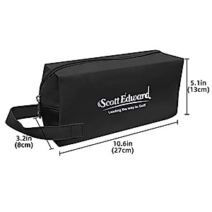 Scott Edward Golf Training Storage Bag Golf Weather Portable Carrying Bag with Golf Swing Aids Pro Power Band Wrist Brace Training Set (Black)