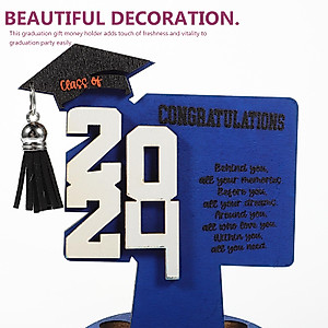 Luxshiny Graduation Party Wooden Money Holder Graduation Money Holder Graduation Decor Wooden Graduation Money Holder Money Holder Party Ornament Grad Ornament