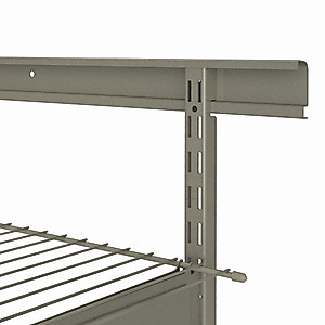 ClosetMaid ShelfTrack Nickel Standard Upright, Closet System Hardware, 48 in., Double Slot, Durable Steel for Closets, Pantries, Utility, Laundry