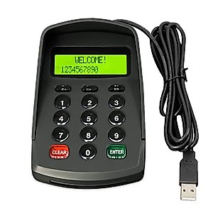 USB 15 Keys Keypad Numeric Keyboard Numpad for Bank,Telecom, Mobile Unicom Business Hall Counter, Financial POS Payment System Digital Keyboard (YD541-Plaintext No Sound)