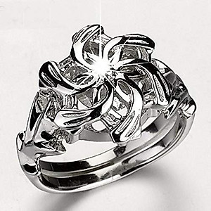 Nattaphol Classic Vintage Wedding Band Ring for Women LOTR The Galadriel Nenya Charm 3ct 5A Zircon 925 Soild Sterling Silver Ring (8)