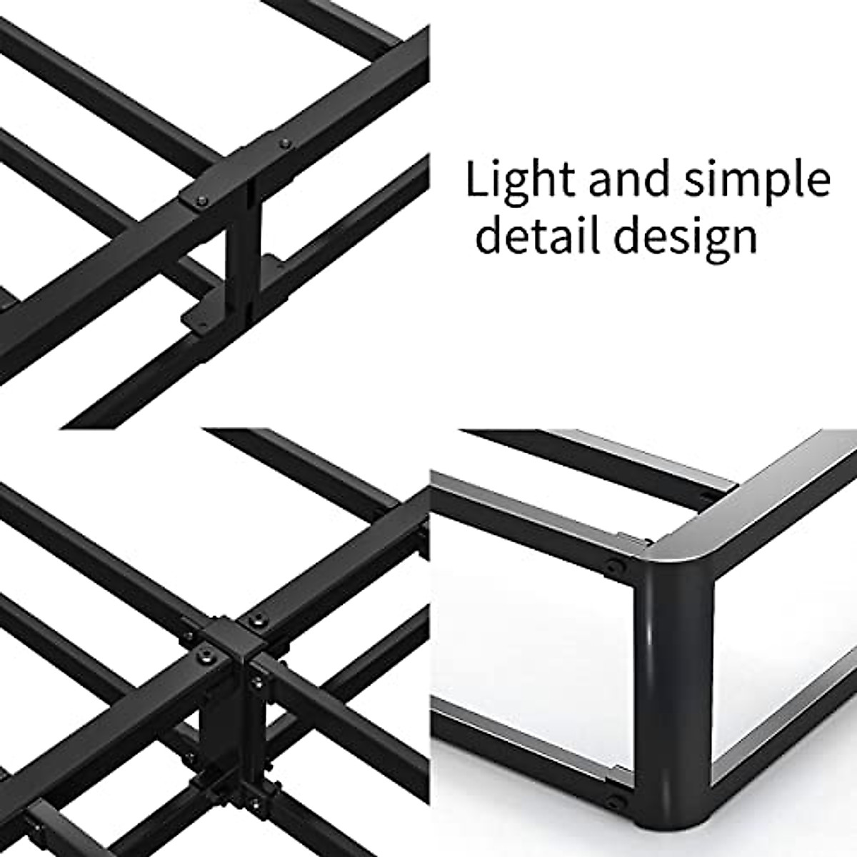 Aardhen King Box Spring 5 Inch High Profile Strong Metal Frame Mattress Foundation, Quiet Noise-Free,Easy Assembly, 3000lbs Max Weight Capacity