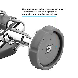 NETISR Commercial Sink Sprayer with 44" Flexible Stainless Steel Hose, Universal Pre-Rinse Dish Spray Valve Replacement Kit Assembly Sprayer Nozzle Head, Grey