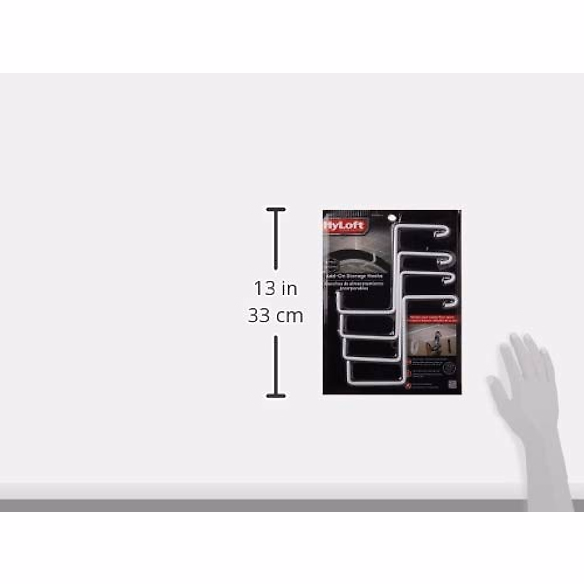 HyLoft 00212 Add-On Storage Hook Accessory for HyLoft Model-540 Ceiling Rack, 4 Count , White