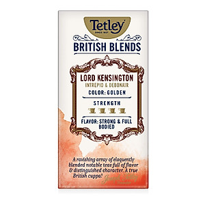 Tetley British Blends Lord Kensington Black Tea, Strong & Full Bodied Tea, 20 Teabags (Pack of 6)