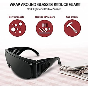 floxgino Red Light Therapy Glasses,Tanning Goggles, red light Protective Glasses, Effective Filtering 150nm-2200nm Red Light and Infrared, Eye Protection for Red Light Therapy.