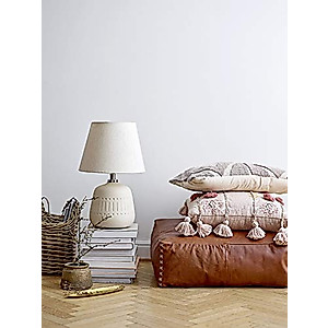 Creative Co-Op Creative Co-Op Cotton Embroidered Pillow with Tassels and Applique, Multicolor